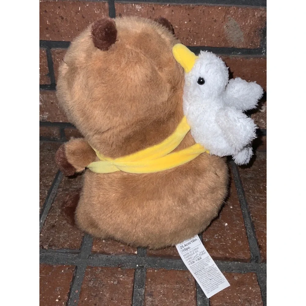 Miniso | Toys | Miniso Capybara Plush With Duckling Backpack Inch Brown ...